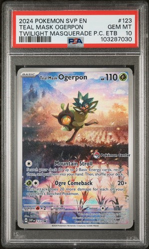 2024 POKEMON TWM POKEMON CENTER ETB PROMO SVP EN #123 TEAL MASK OGERPON ...