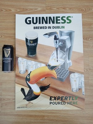 Original GUINNESS vintage Advertising poster Advert Toucan 2006 Brewed ...