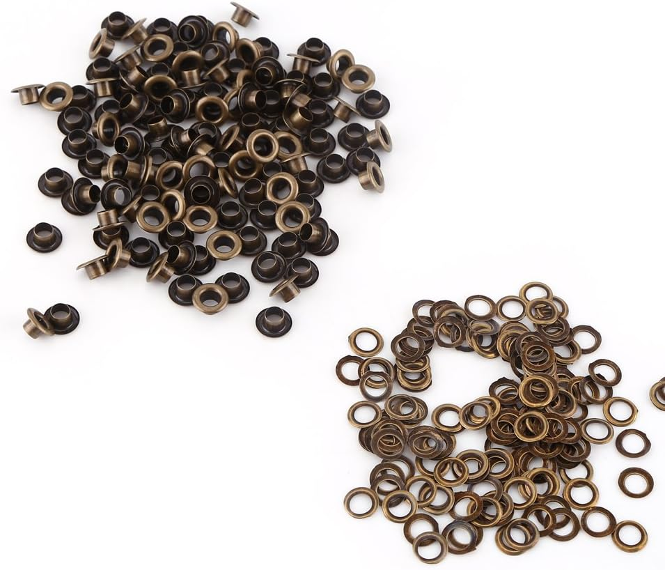 100Pcs Metal Eyelets Kits Small Grommets with Washers Fastener for Lea ...