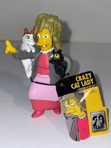 THE SIMPSONS 20th ANNIVERSARY CRAZY CAT LADY PVC FIGURINE 2009 NWT RARE ...