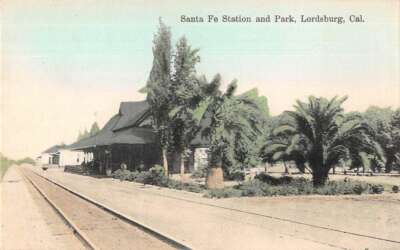 Lordsburg California Santa Fe Station and Park Vintage Postcard AA17618 ...