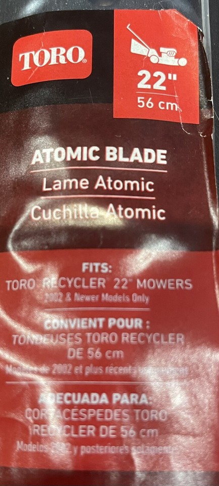 Genuine Toro 59534P Atomic Mulching Blade 22” Recycler 108-9764-03 ...