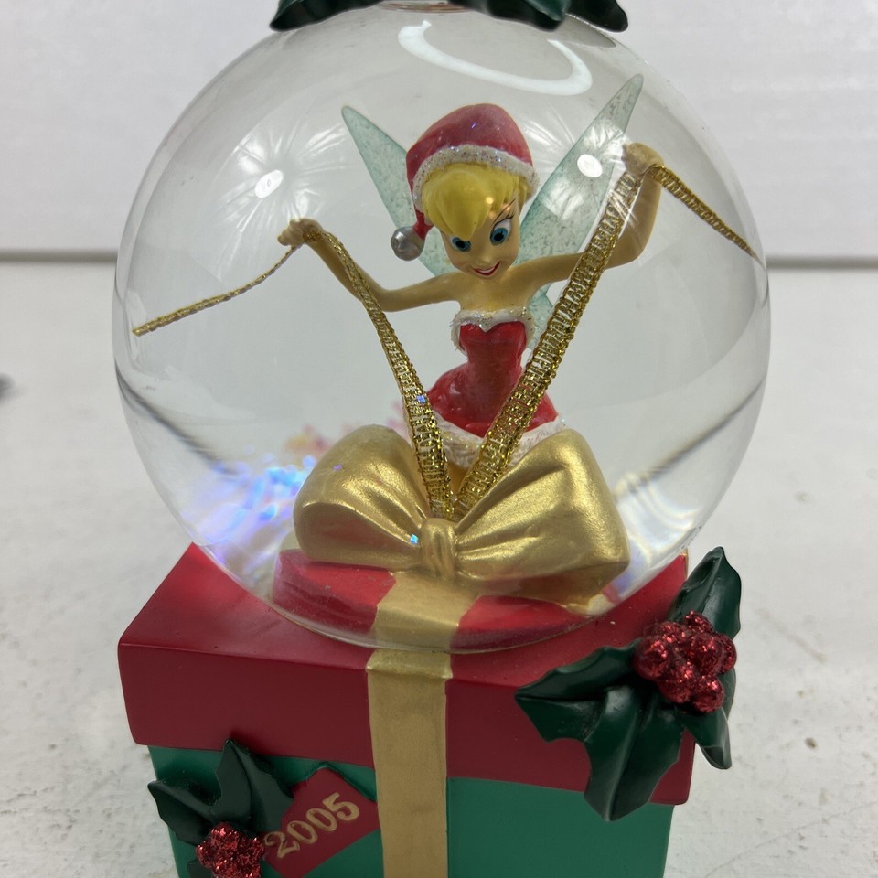 Disney Store Tinkerbell Christmas SnowGlobe.2005. Glitter Globe. 5”Tall ...