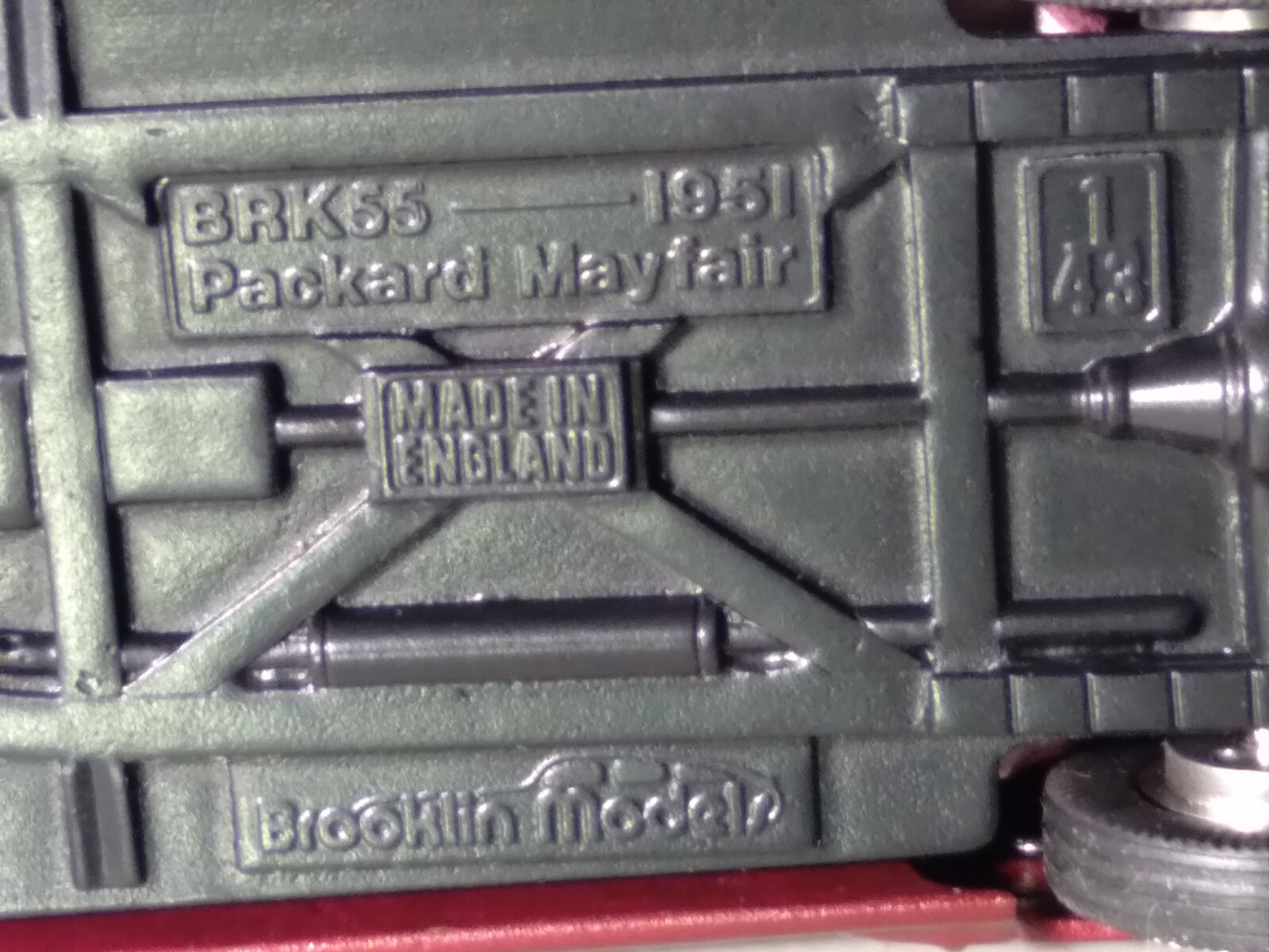 BROOKLIN MODELS BRK #55 1:43 1951 PACKARD MAYFAIR BURGANDY WITH WHITE ...