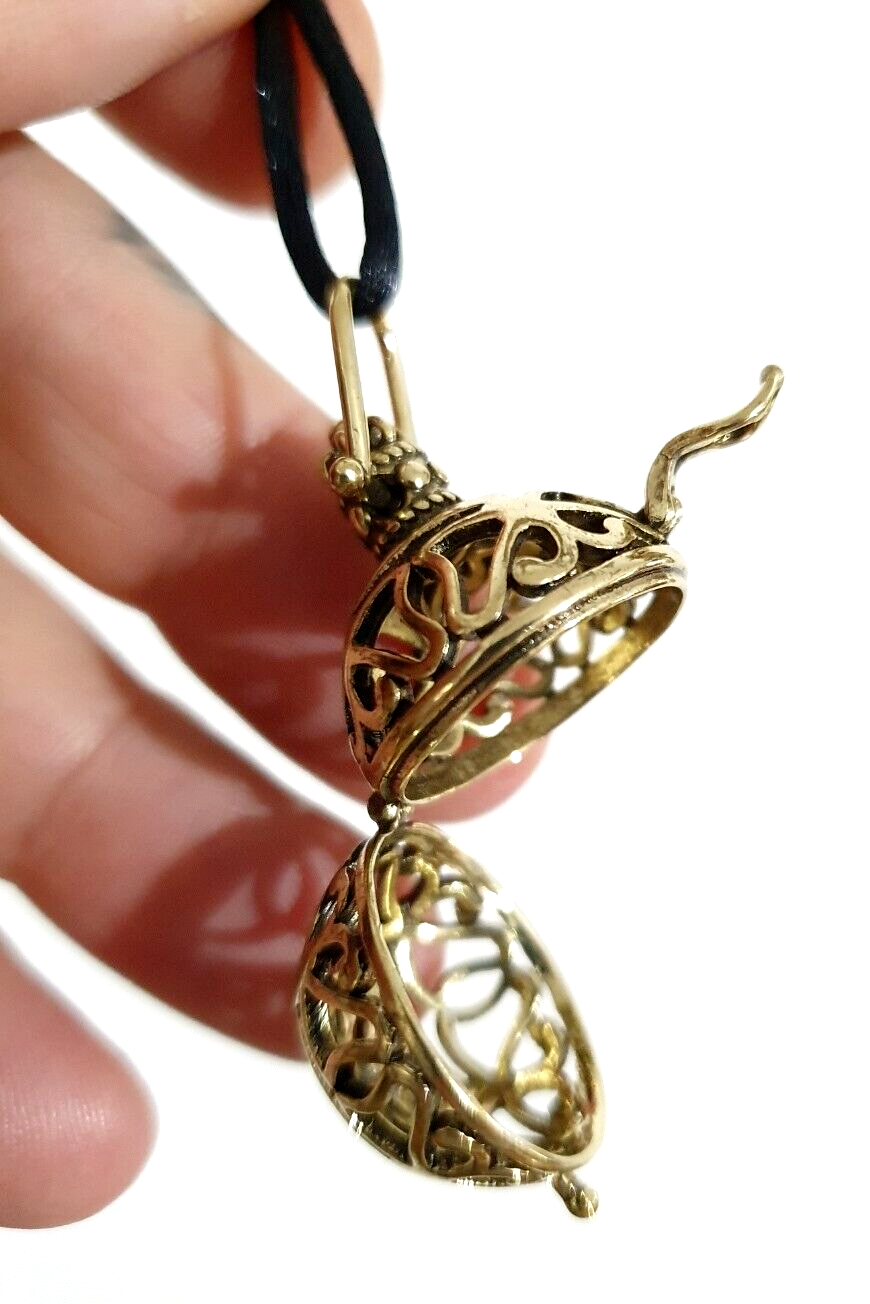 Angel Caller Locket Necklace Harmony Ball Butterfly Hinged Tie Cord ...