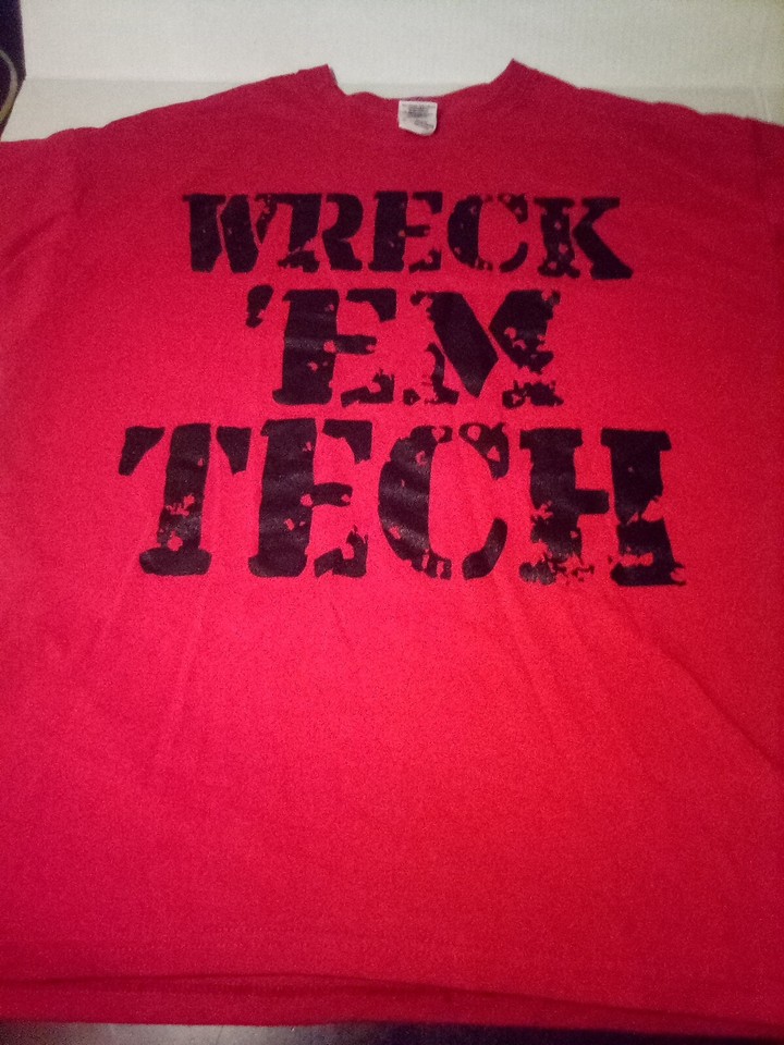 Gilda T Shirt Texas Tech (Wreck'em Tech) Red Size XL | eBay