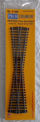 PECO HO/OO SL-E194 LONG CROSSING CODE 75 RAIL ELECTROFROG | eBay