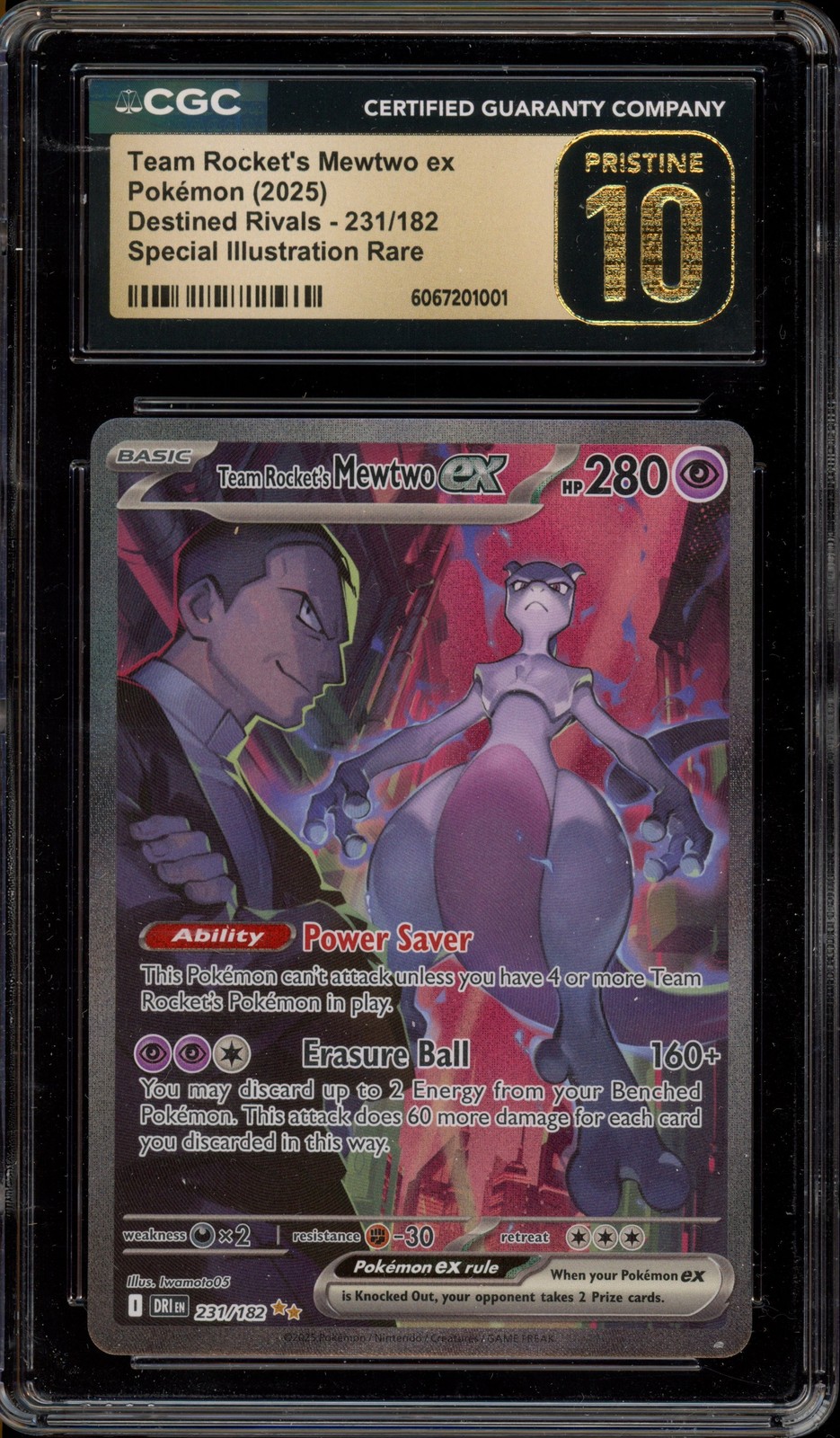 Team Rocket's Mewtwo ex 231/182 - Special Illustration Rare Card ...