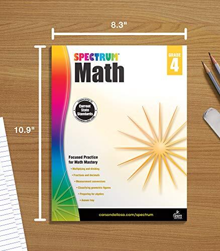 Spectrum 4th Grade Math Workbooks, Ages 9 to 10, 4th Grade Math ...
