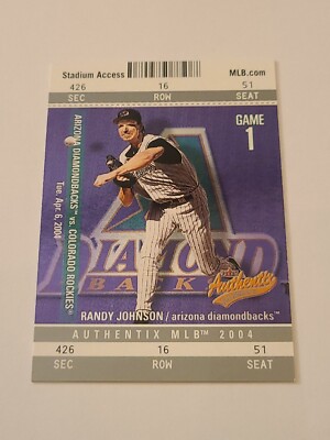 2004 Fleer Authentix Randy Johnson #41 | eBay