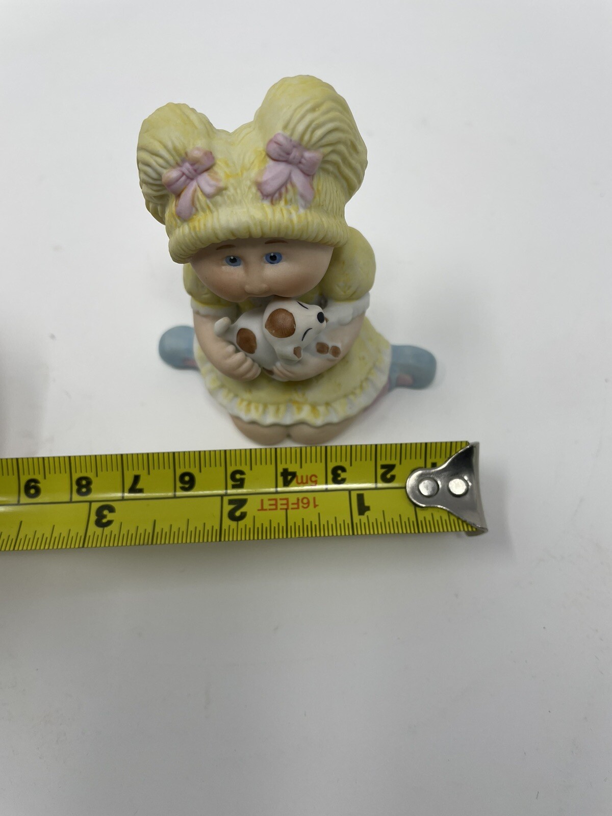 Vintage Cabbage Patch Kids Porcelain Figure 1985 Playing with a Puppy ...