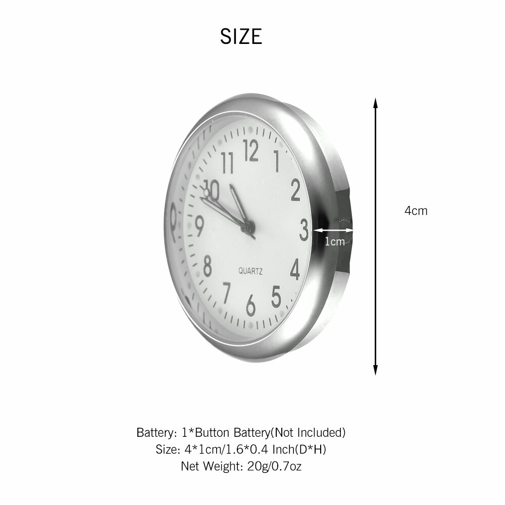 Mini Pocket Quartz Analog Watch Stick-On Clock for Home Car Boat ...