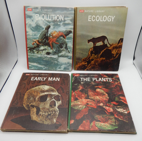 Set of 4 Life Nature Library Books 1960-70s Plants Early Man Evolution ...