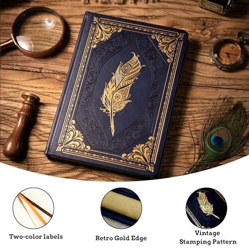 320 Pages Thick Hardcover Journaling Notebooks Vintage Leather Journal ...