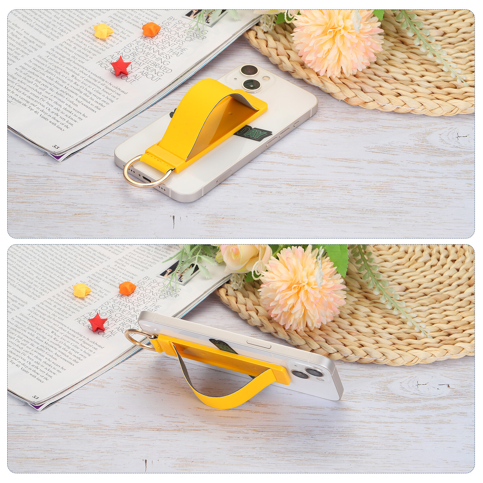 3 Pcs Phone Loop Finger Holder with Metal Ring White | eBay