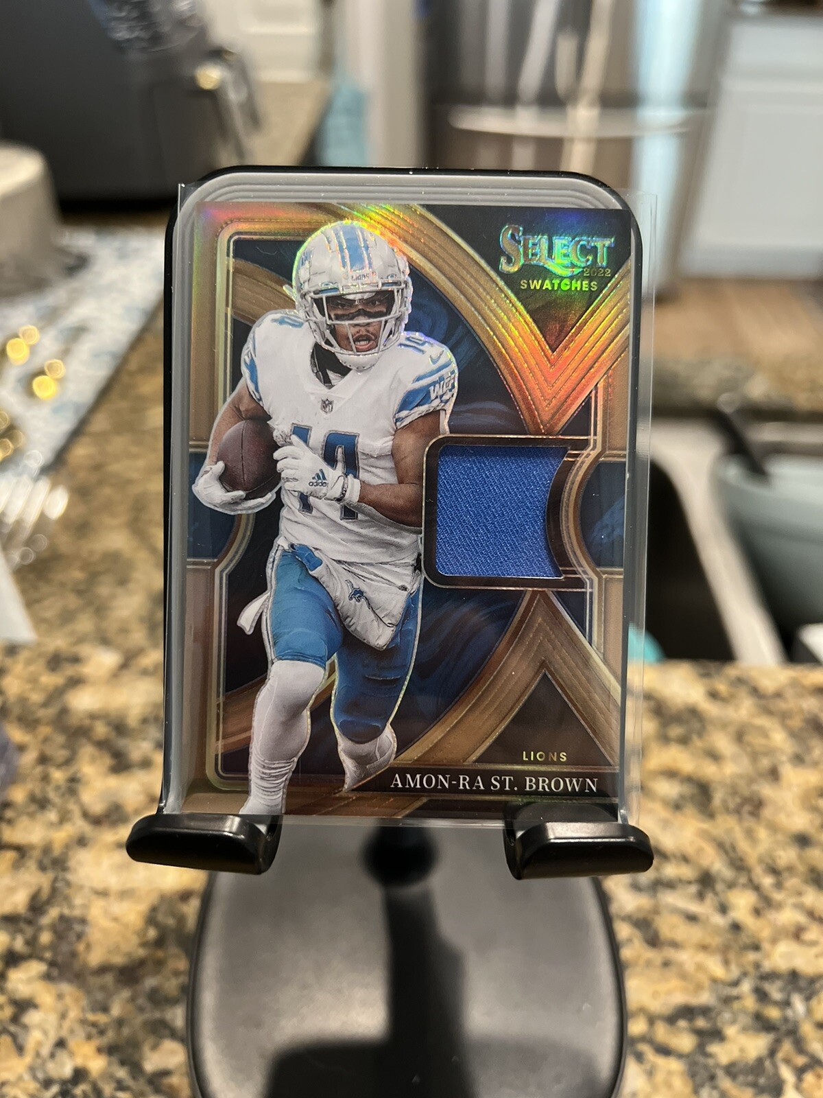 Amon-Ra St. Brown 2022 Select Swatches Bronze Patch # /49 Detroit Lions ...