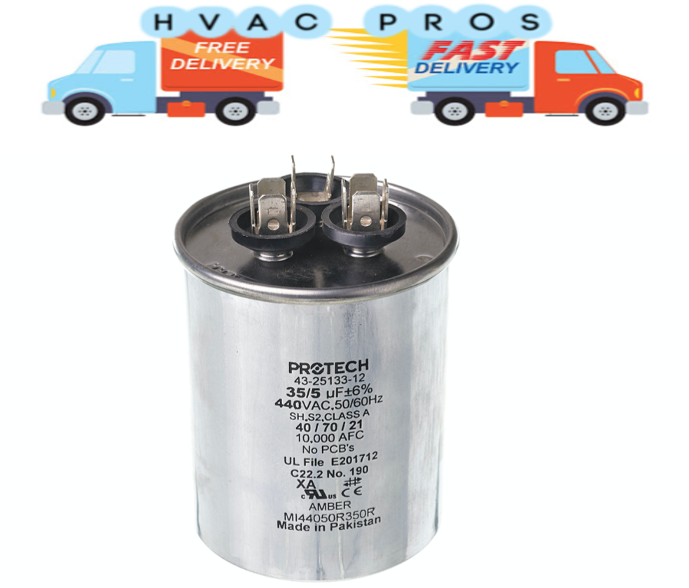 Rheem Ruud Protech Capacitor 35/5 uf 370vac 43-25133-12 | eBay