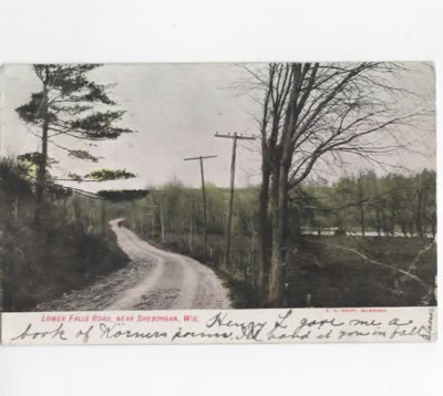 Sheboygan Wisconsin Lower Falls Road 1907 postcard E.C. Kropp | eBay
