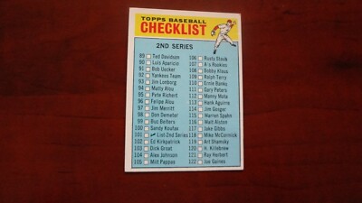 1966 TOPPS # 101 CHECKLIST BASEBALL CARD | eBay