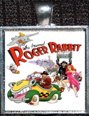 Roger Jessica Rabbit Movie Poster Disneyland Disney WDW Silver Pendant ...