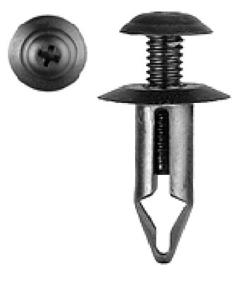 Small Scrivet Universal Clip 16mm Round Head Pack Cross Head Plastic ...