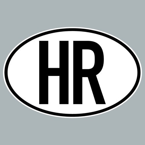 HR Sticker Croatia Country Identification Country Code 4061963019917 | eBay