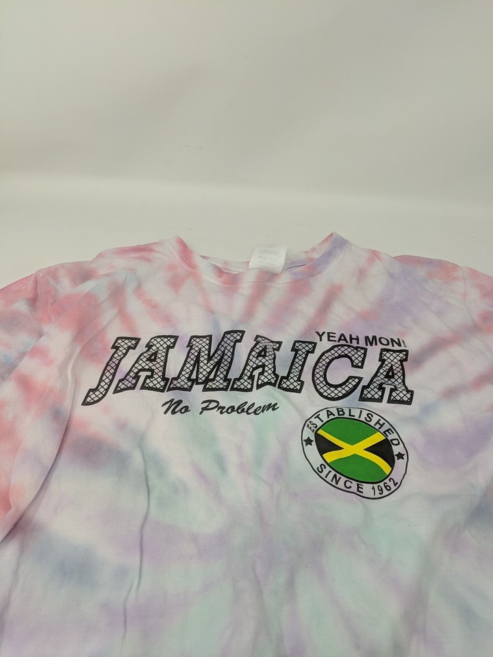 Jamaica Yeah Mon No Problem Vintage Pink Tie Dye T-Shirt Size Medium | eBay