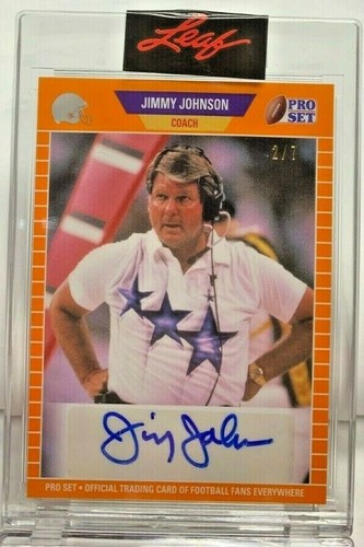 JIMMY Johnson 2021 Feuille Pro Ensemble SPORTS Orange Autographe Auto ...