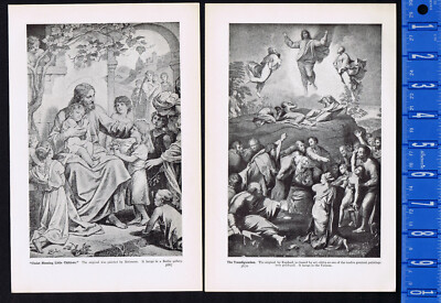 Christ Blessing Children & Raphael's The Transfiguration - 1938 Pages ...