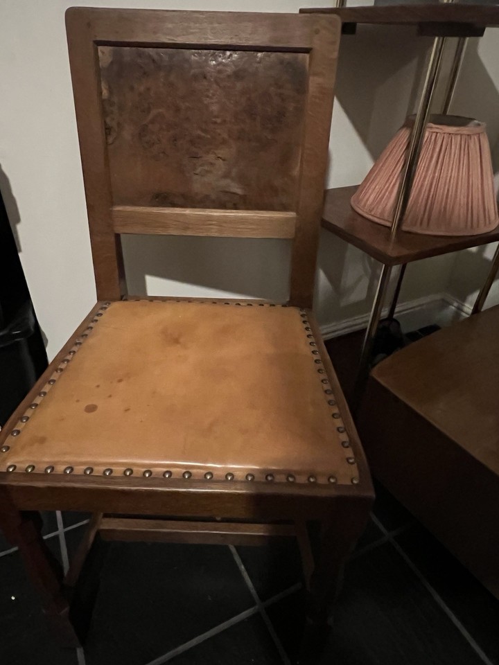 RARE Burr Oak Mouseman Dining Table And Four Apprentice Chairs | eBay UK