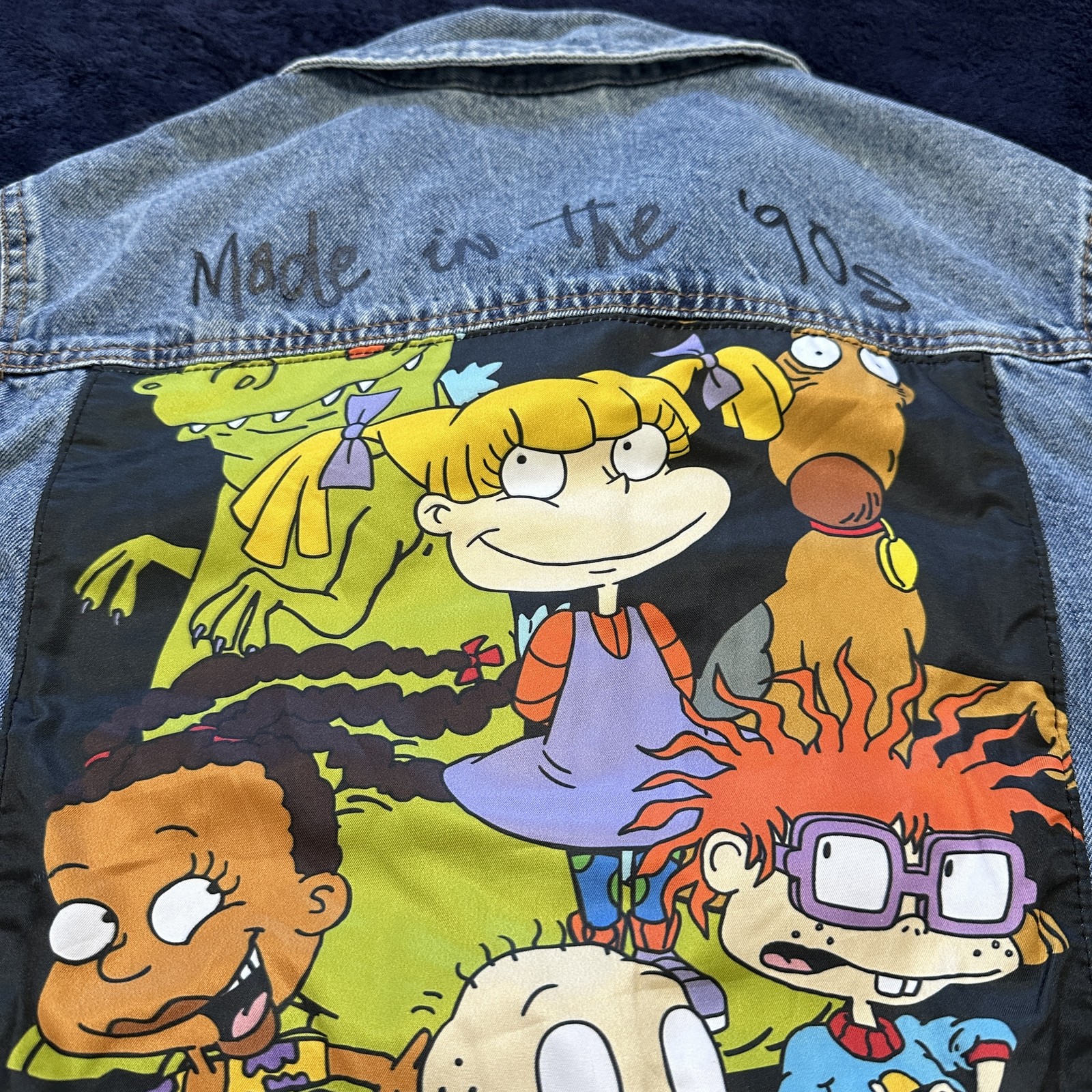 NICKELODEON Rugrats Jacket Adult S Blue Denim Made In… - Gem