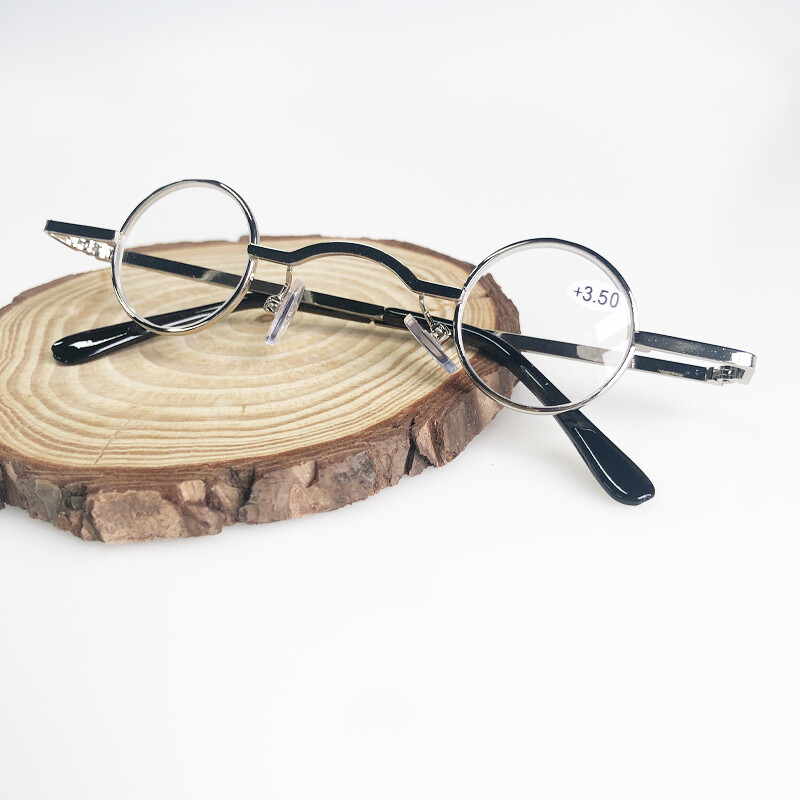 30mm Small Round Reading Glasses 1.0 1.5 2.0 2.5 3.0 3.5 Metal Readers ...