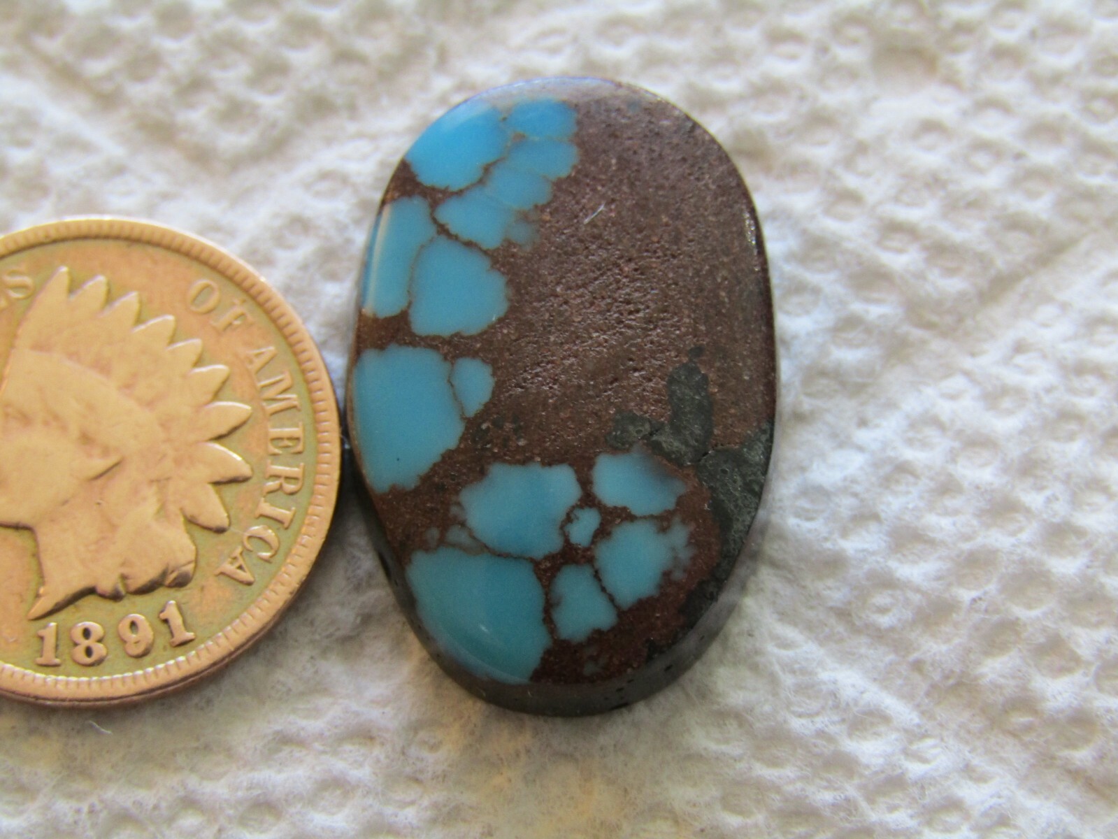 Egyptian Turquoise Cabochon 15 carats Spiderweb Web cabochon Turquoise ...