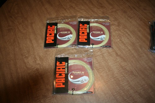 Lot Of 3 NOS Packages Pacific Futura TS Tennis String Natural 1.3. mm ...