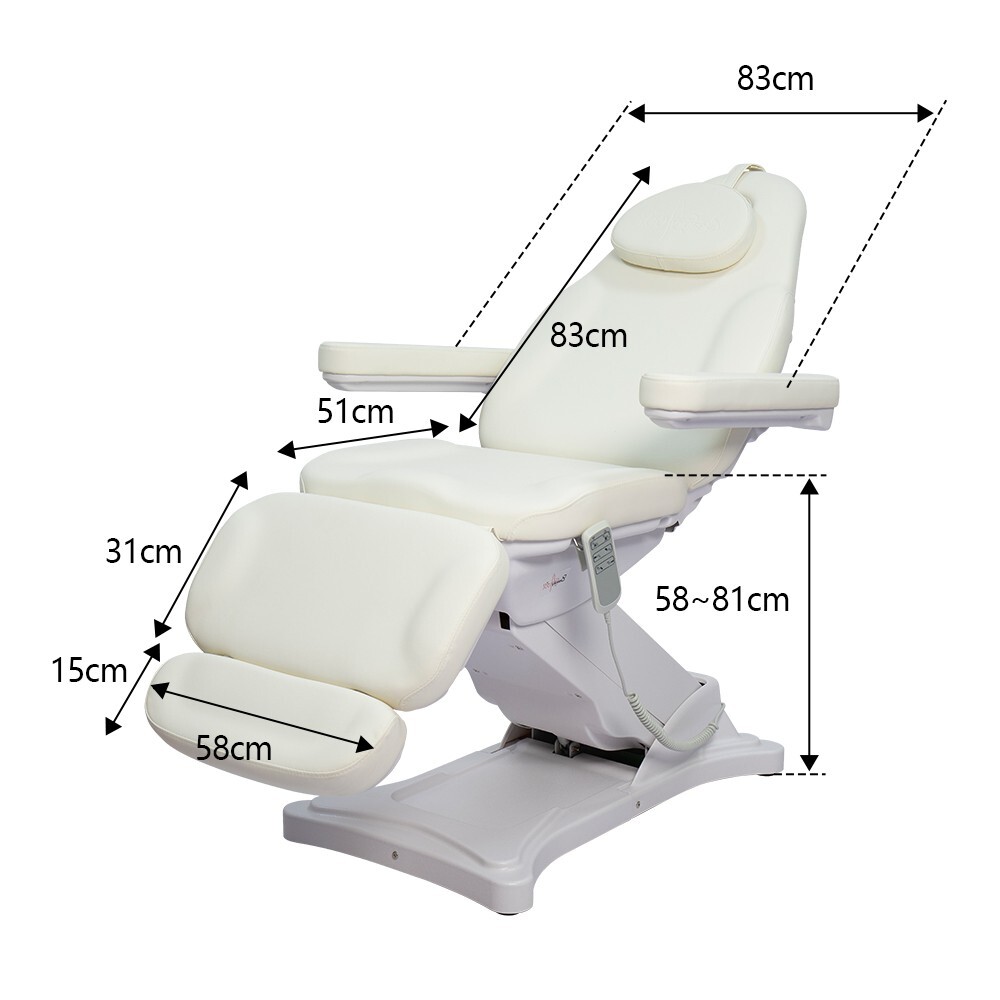 Beautyace Aglaia Electric Facial Bed Beauty Chair White Massage Beds ...