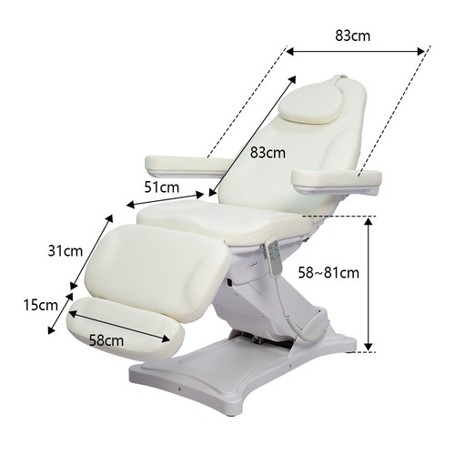 Beautyace Aglaia Electric Facial Bed Beauty Chair White Massage Beds ...
