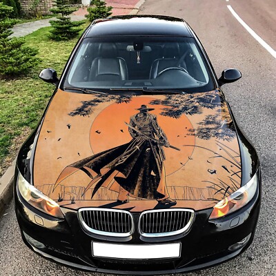 Samurai Car Hood Wrap Decal Vinyl Sticker Full Color Graphic Fit Any ...