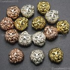 Solid Metal Lion Head Bracelet Necklace Connector Charm Beads Silver ...