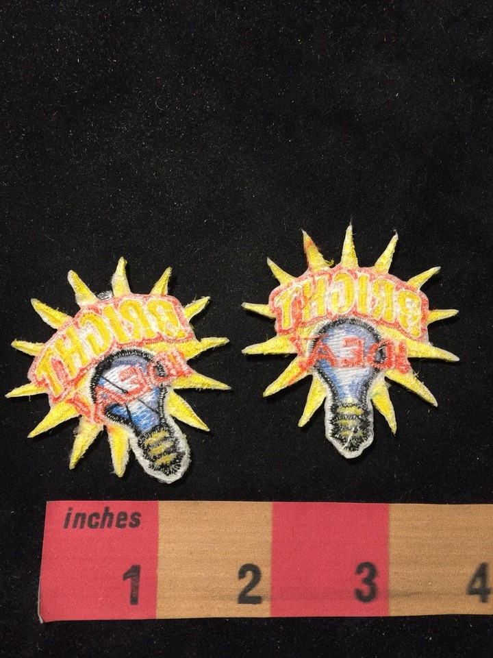 2 BRIGHT IDEA Patches - 2 Patch Lot - Smart / Brilliant -Glowing Light ...
