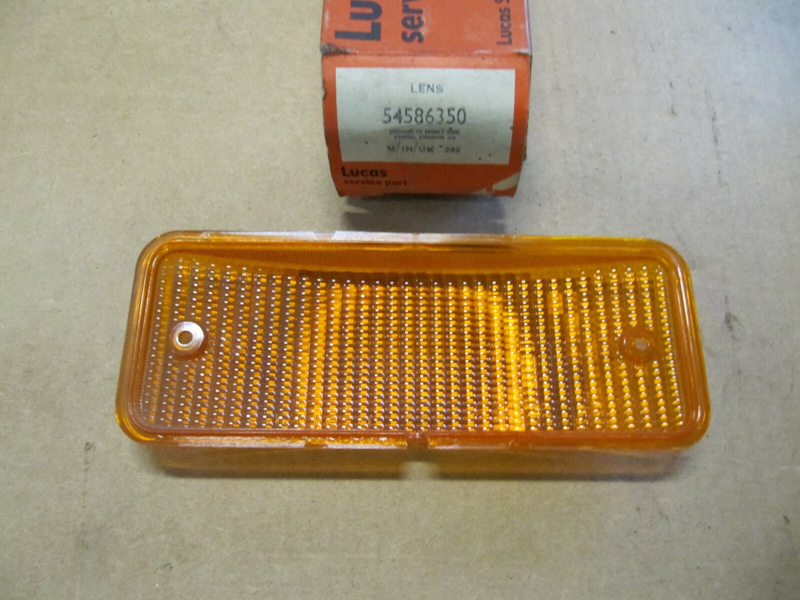 MGB NOS GENUINE LUCAS TURN SIGNAL LAMP LENS, PART # 54586350 1974-1980 ...