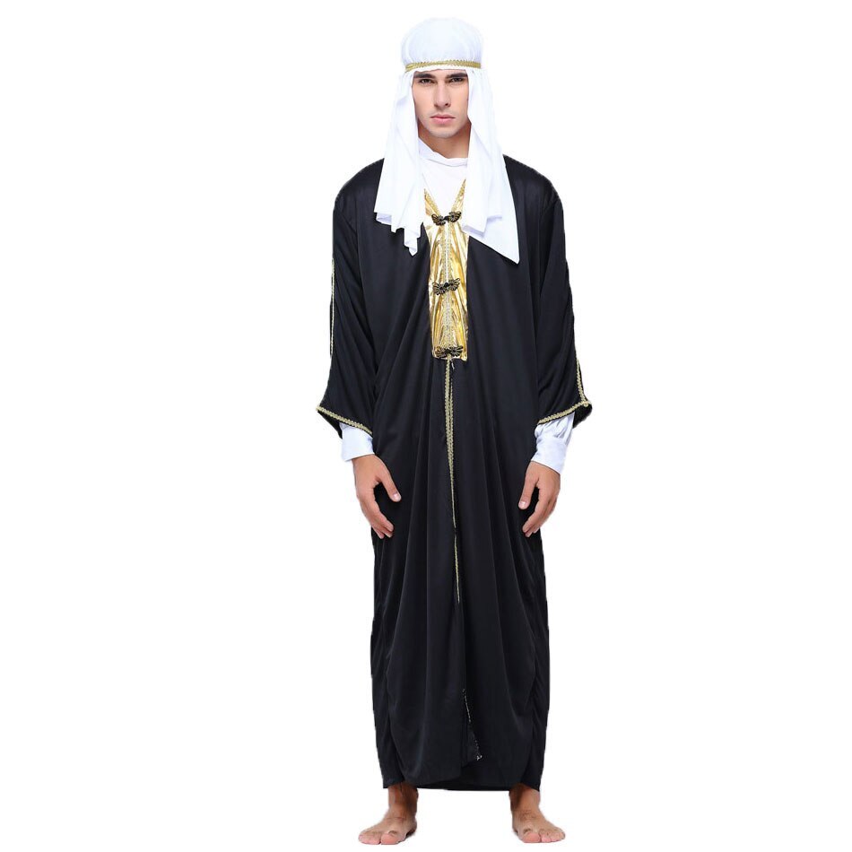 Adult Arab Arabian Sheik Costume Robe Novelty Sultan Costumes for Men ...