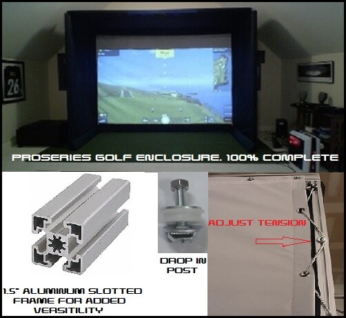Golf Simulator Cage Pro Series . POLY SPACER SCREEN, 100% COMPETE ...