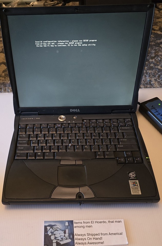 Dell Inspiron 4000 Intel Pentium III 128 MB RAM 10GB HDD Windows 98 SE ...