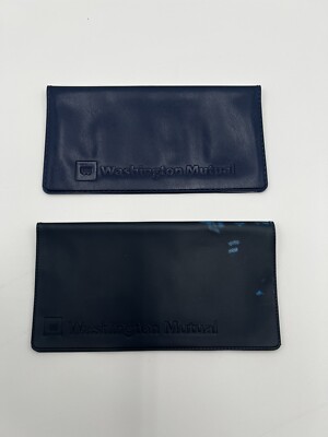 2 Vintage Washington Mutual WAMU Bank Embossed Checkbook Register Cover ...