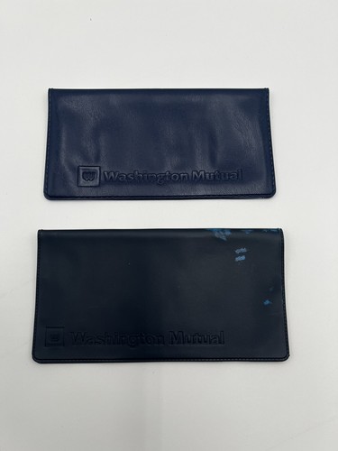 2 Vintage Washington Mutual WAMU Bank Embossed Checkbook Register Cover ...