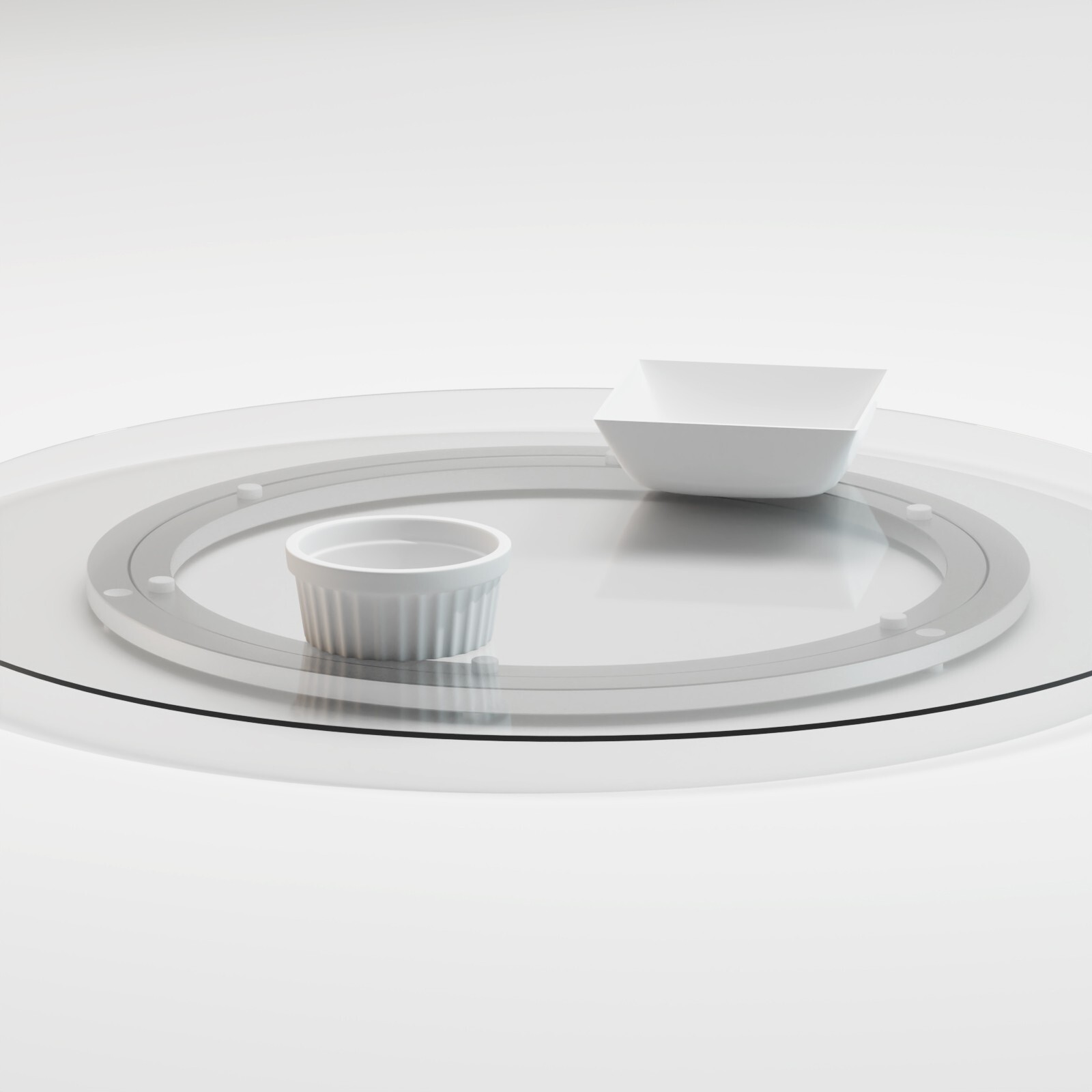 18" INCH 444MM LARGE LAZY SUSAN ROTATING ALUMINIUM TURNTABLE BEARING ...