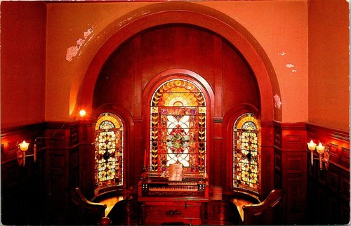 Rutland VT Wilson Castle Rosary Stained Glass Windows Postcard unused ...