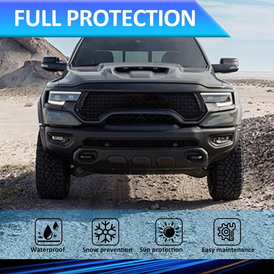 For 2019-2024 Dodge Ram 1500 Glossy Black Front Bumper Lower Grille ...