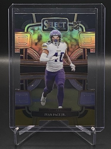 2023 Select Football Ivan Pace Jr #64 RC Black Gold Die Cut Vikings | eBay