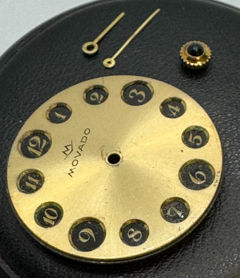 Movado Kaliber 246 Originale Ersatzteile: Zifferblatt; Krone Cabochon ...
